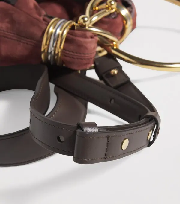 Chloé Mini Suede Snakeskin-effect Bracelet Top-handle Bag