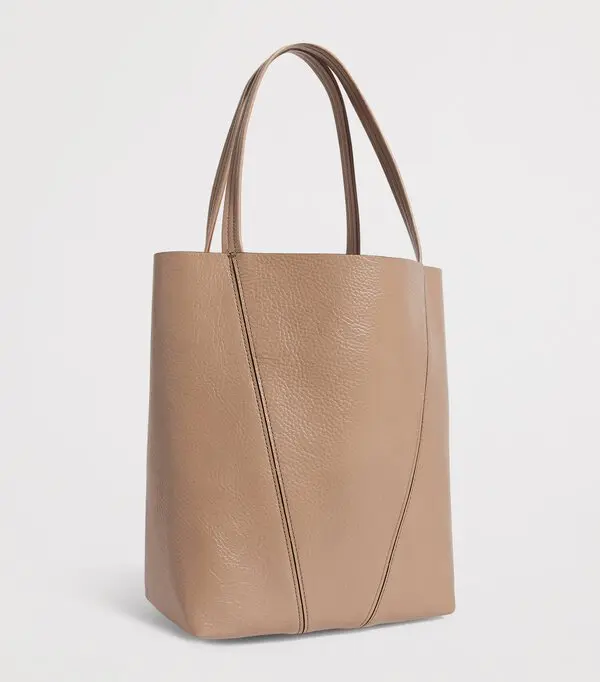 Chloé Medium Leather Spin Tote Bag - Pink