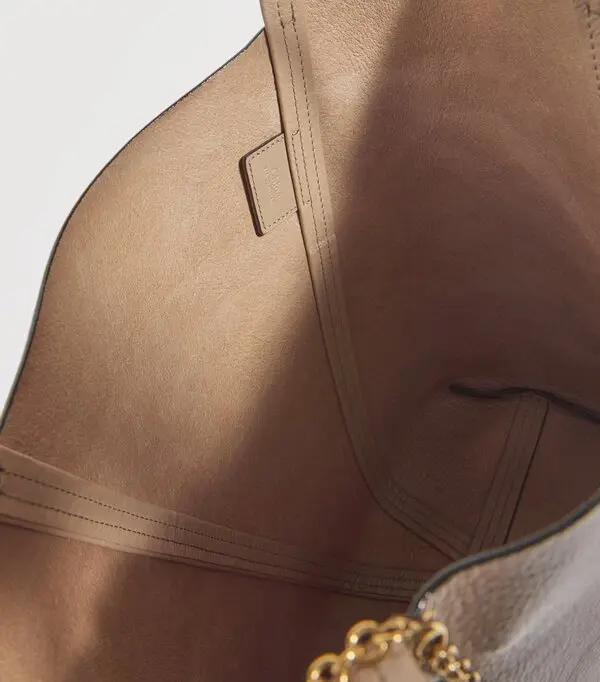 Chloé Medium Leather Spin Tote Bag - Pink