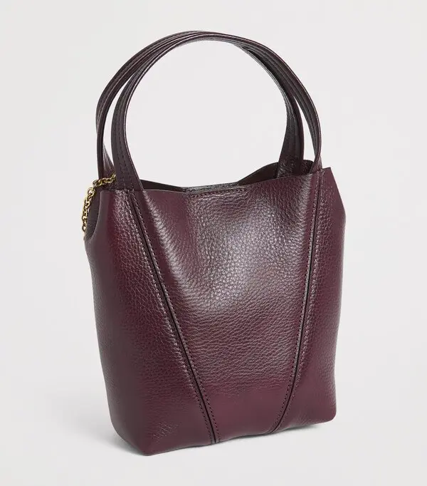 Chloé Small Leather Spin Tote Bag - Purple