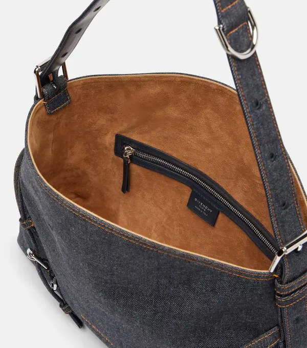 Givenchy Voyou Medium Denim Shoulder Bag