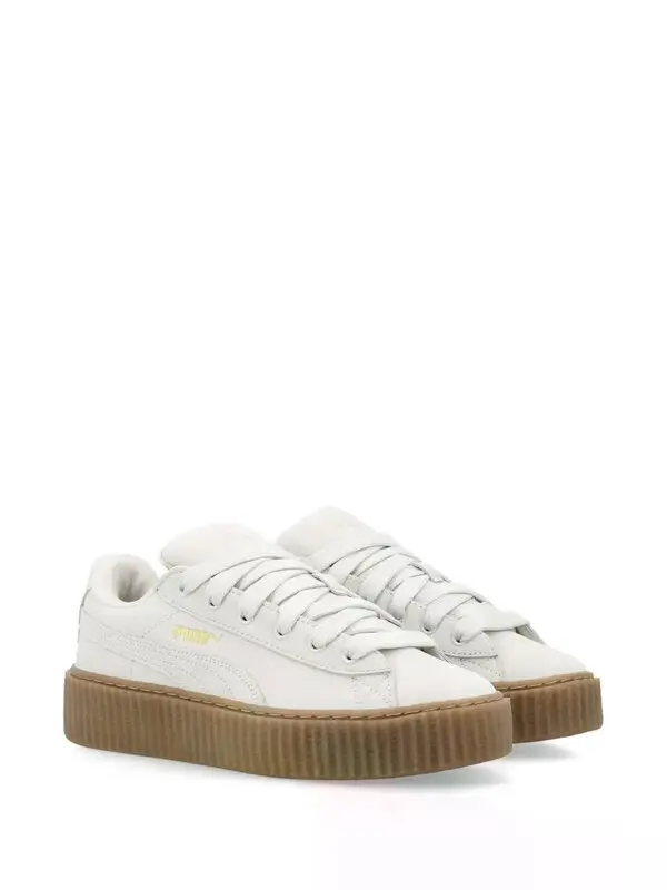 FENTY BEAUTY Creeper Phatty Leather Lace-up Sneakers - White