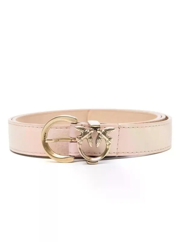 Pinko Love Birds Buckle Belt - Neutrals
