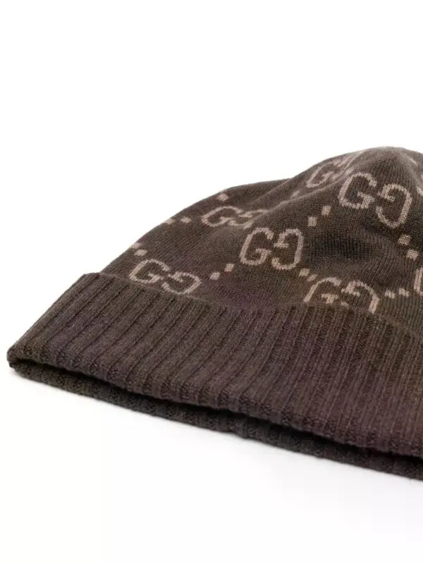 Gucci Gg Jacquard Cashmere Beanie