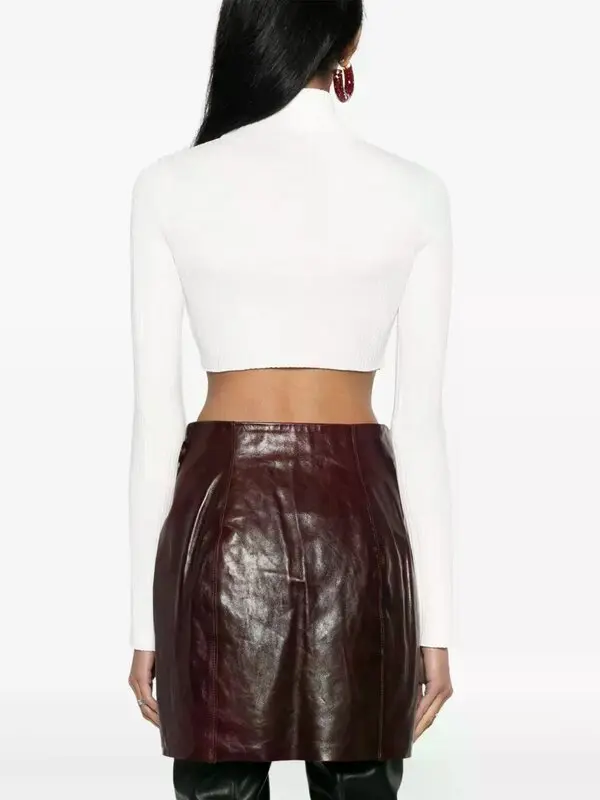 COURREGES Ribbed Knit Cut-out Jumper