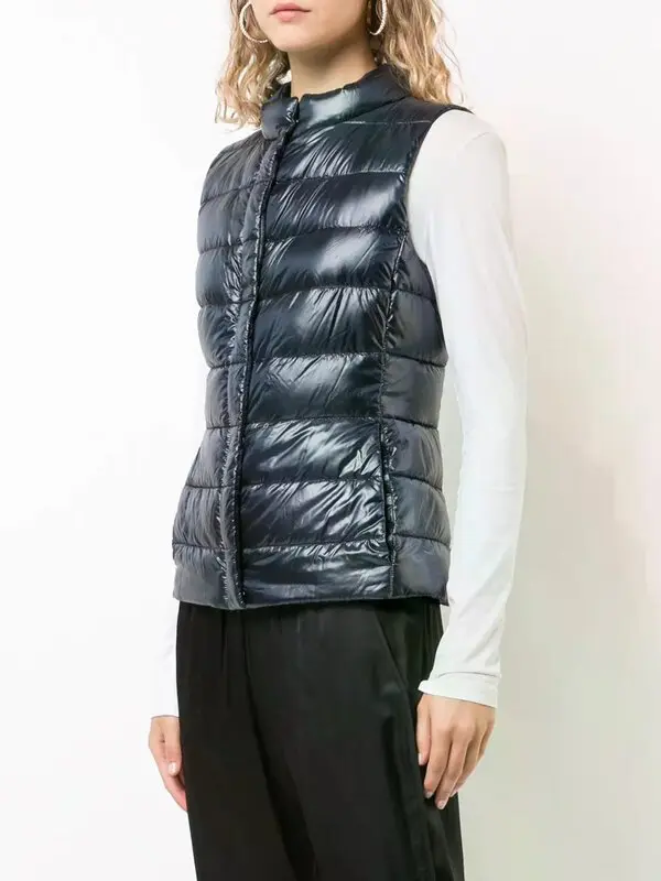 Herno Quilted Gilet With Concealed Zip - Blue
