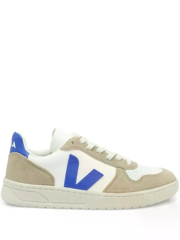 VEJA V-10 Chromefree Leather Sneakers - Neutrals