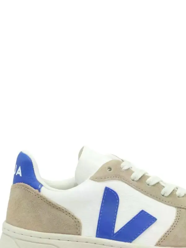 VEJA V-10 Chromefree Leather Sneakers - Neutrals