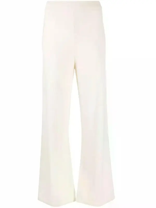 PAULA Ribbed Cashmere Flared Trousers