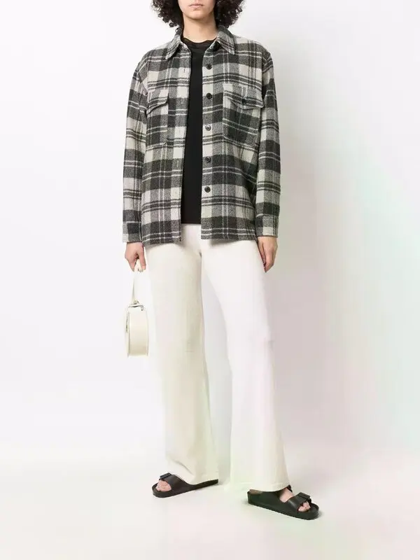 PAULA Ribbed Cashmere Flared Trousers