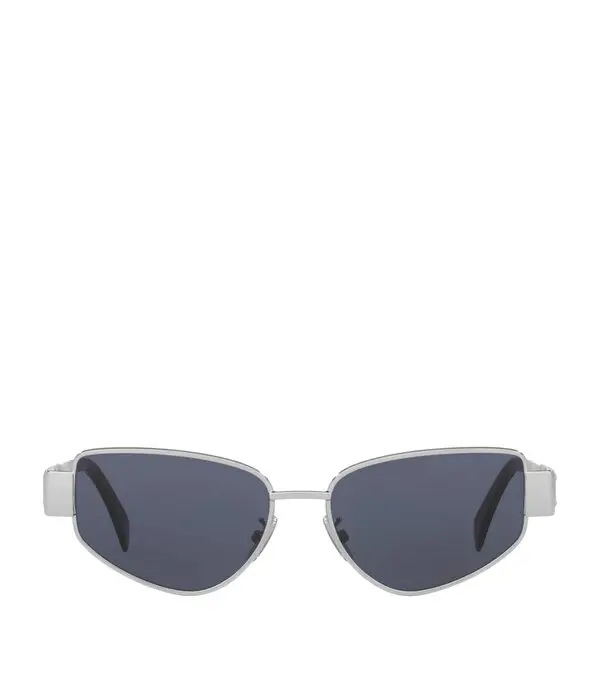Celine Metal Triomphe Cat Eye Sunglasses - Grey