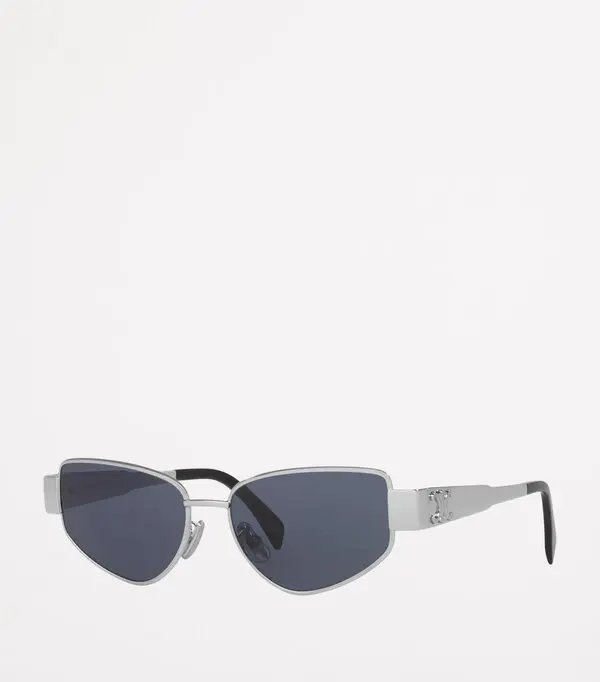 Celine Metal Triomphe Cat Eye Sunglasses - Grey