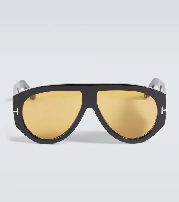 TOM FORD Bronson Aviator Sunglasses - Black