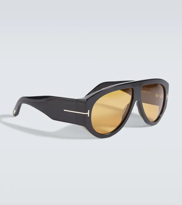 TOM FORD Bronson Aviator Sunglasses - Black