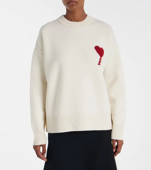 AMI Paris De Coeur Virgin Wool Sweater