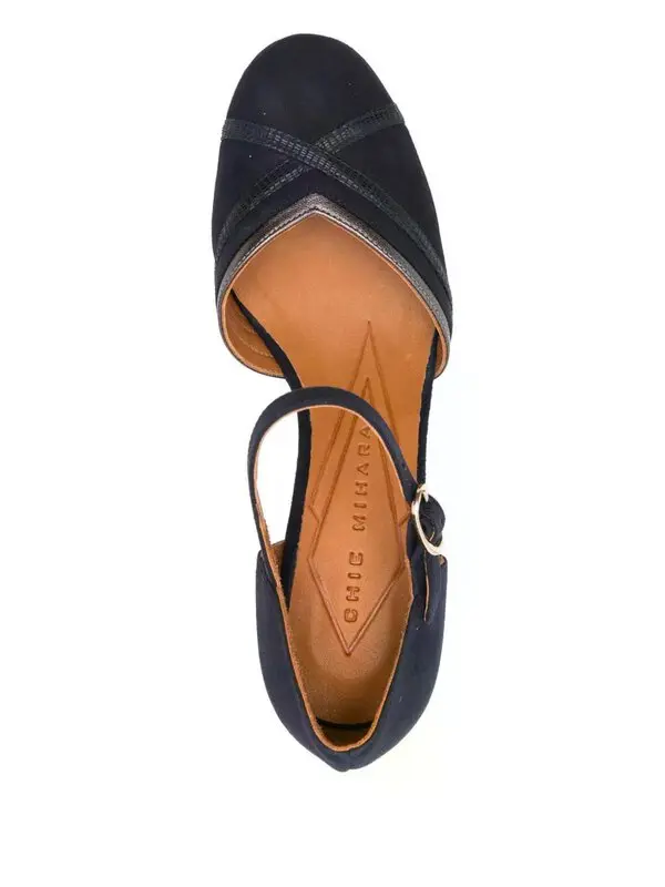 Chie Mihara 80mm Ankle-strap Block-heel Pumps
