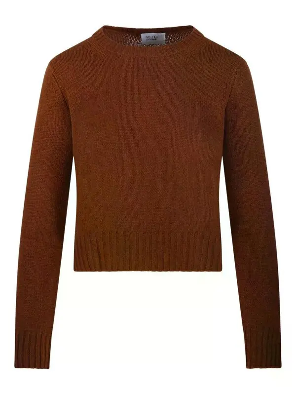 BEYOU Round Neck Ribbed Jumper