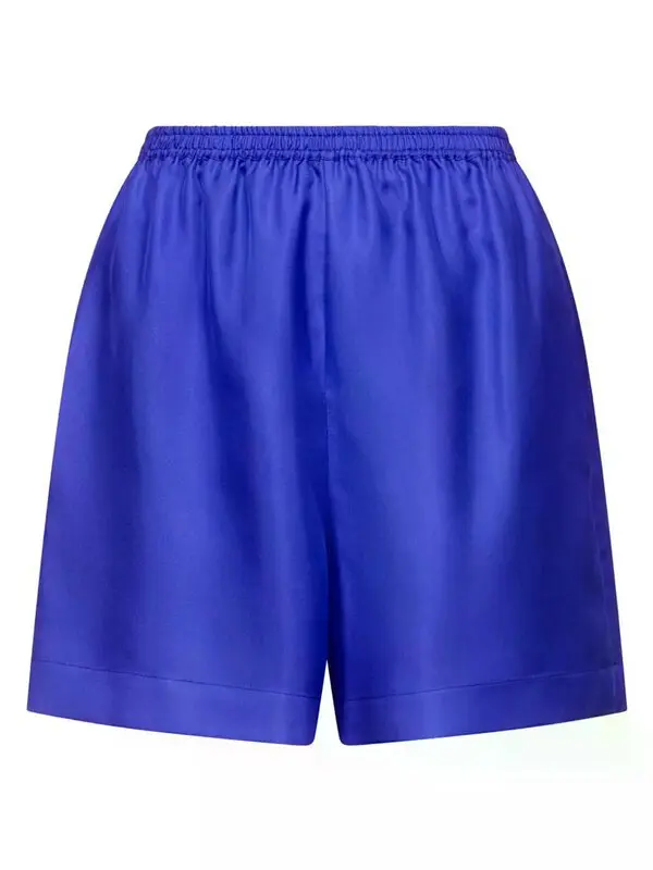 Loulou De Saison Silk Twill Shorts - Blue