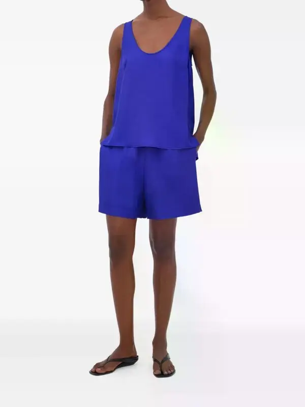 Loulou De Saison Silk Twill Shorts