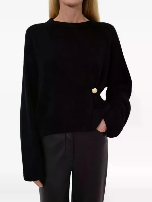 Loulou De Saison Bill Draped Metallic-ornament Sweater