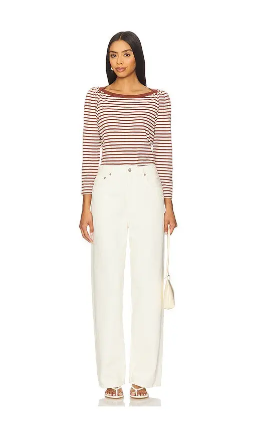 NATION LOS ANGELES Amelie Envelope Neck Top