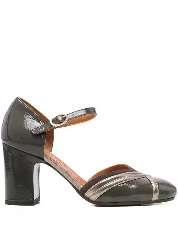 Chie Mihara 80mm Ankle-strap Block-heel Pumps