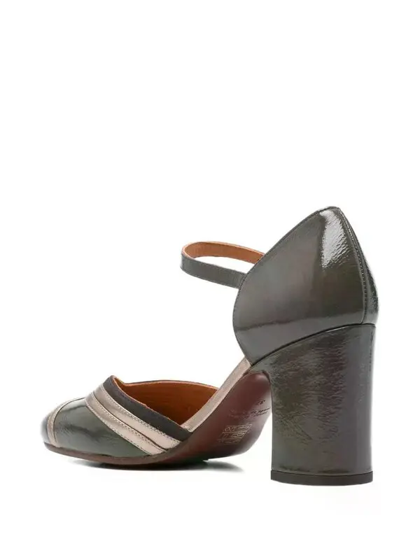 Chie Mihara 80mm Ankle-strap Block-heel Pumps