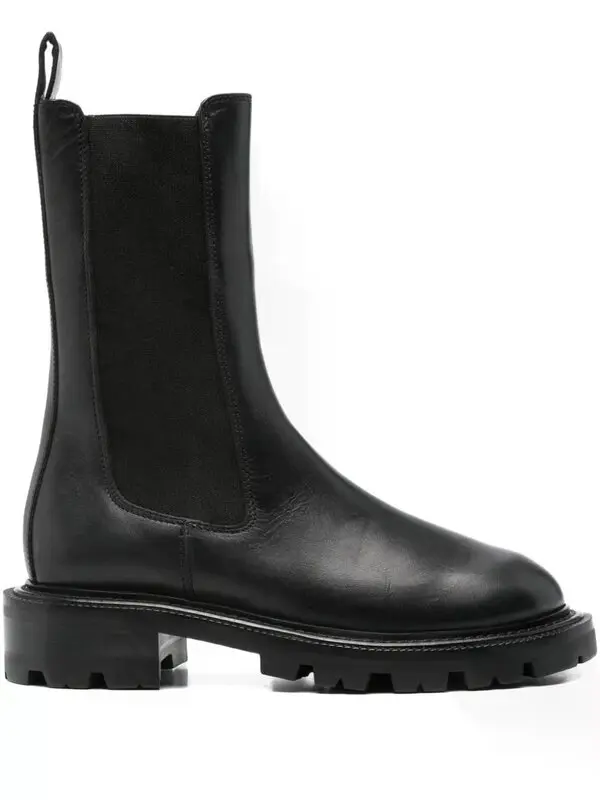 Paris Texas 40mm Elastic-panelled Round-toe Boots - Black