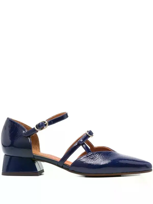Chie Mihara 30mm Double-buckle Heeled Pumps - Blue