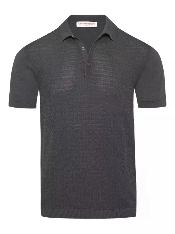 Orlebar Brown Burnham Textured Silk-cotton Polo Shirt