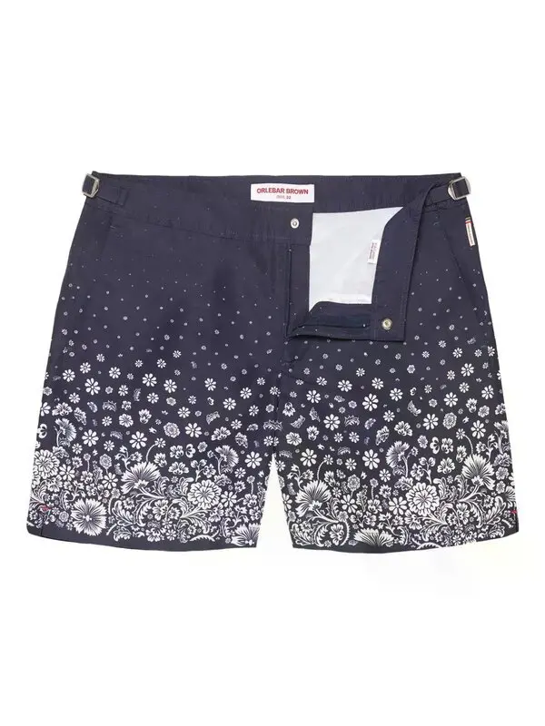 Orlebar Brown Floral-print Swim Shorts - Blue