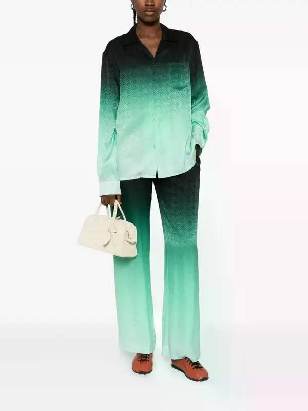 Casablanca Gradient Ping Pong Jacquard Silk Trousers