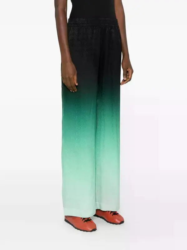 Casablanca Gradient Ping Pong Jacquard Silk Trousers