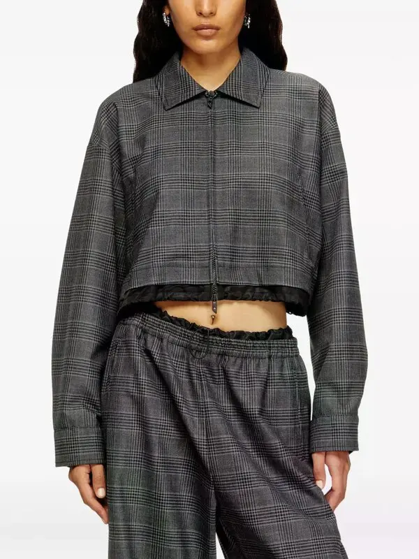 DIESEL® Checked Cropped Jacket