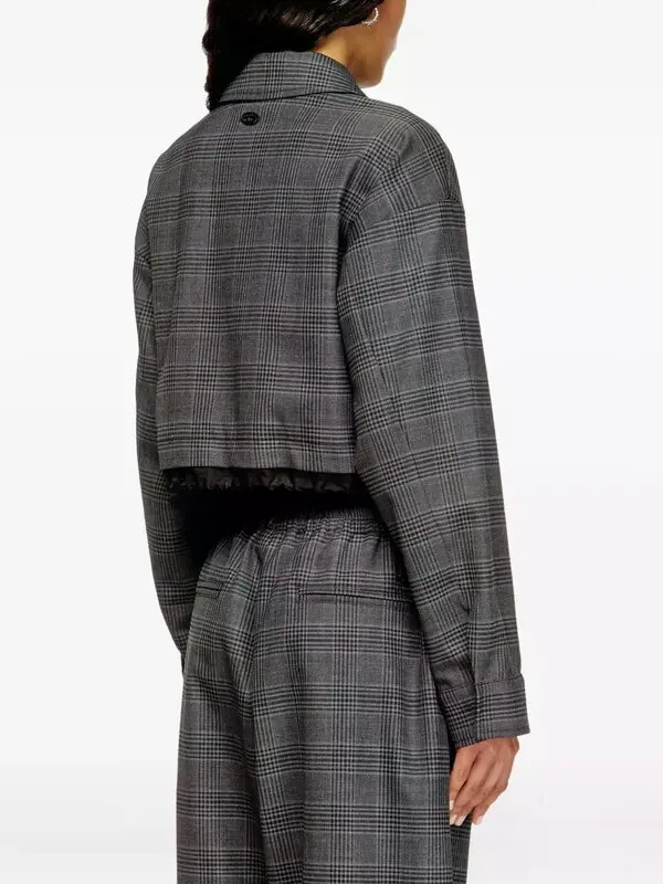 DIESEL® Checked Cropped Jacket