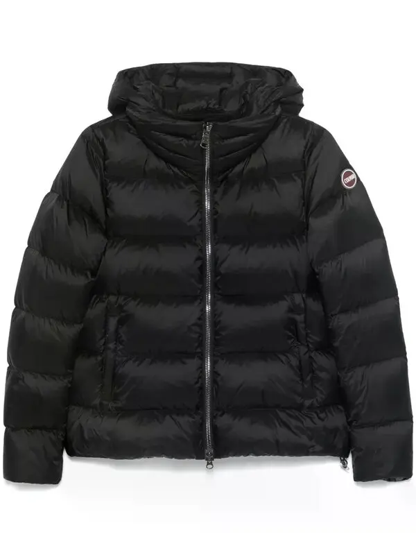COLMAR Quilted Puffer Jacket With Detachable Hood - Black