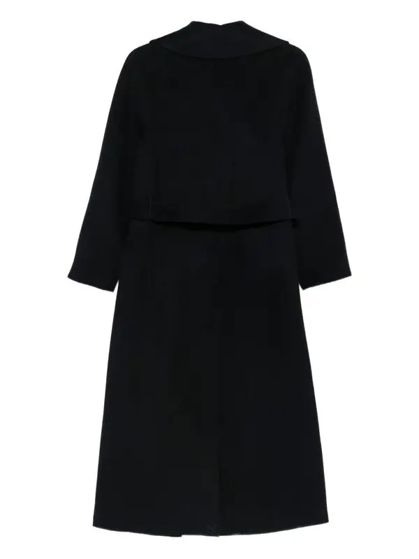 PALTO' Paola Belted Wrap Coat - Blue
