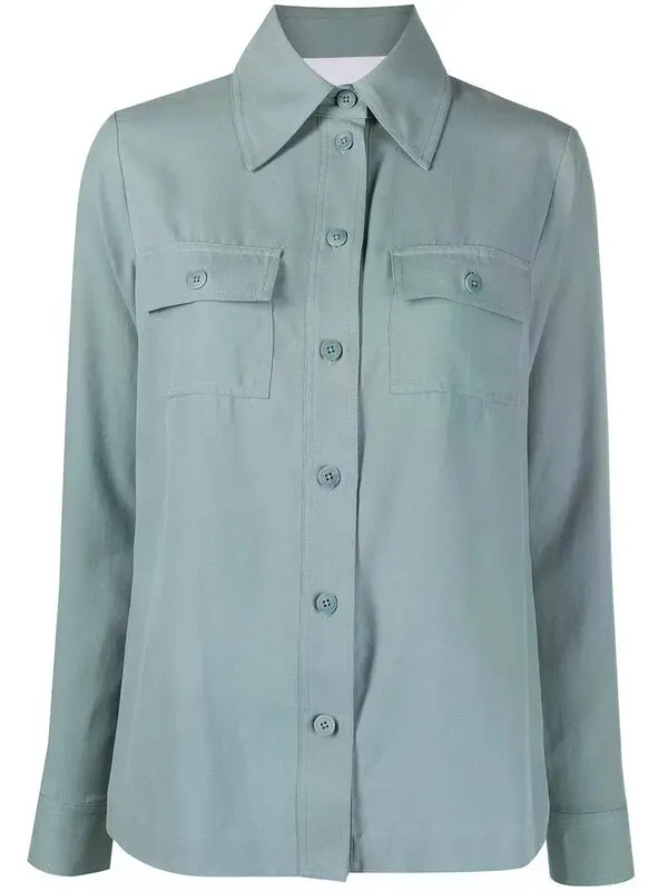 Remain Birger Christensen Classic Button-up Shirt With Flap Pockets