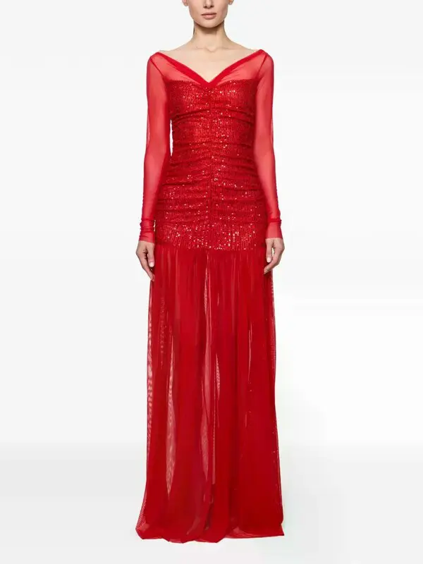ATU BODY COUTURE Sequin-embellished Maxi Dress - Red