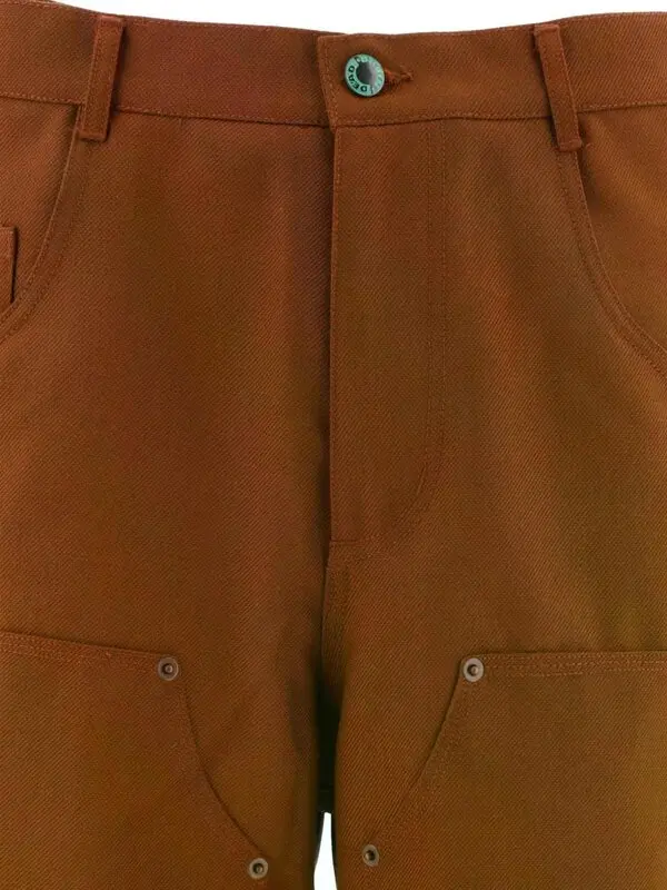 BRAIN DEAD Wool-blend Trousers With Rivet Detailing