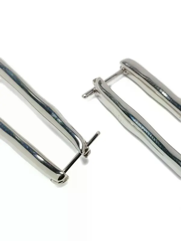 JIL SANDER Hammered Link Earrings