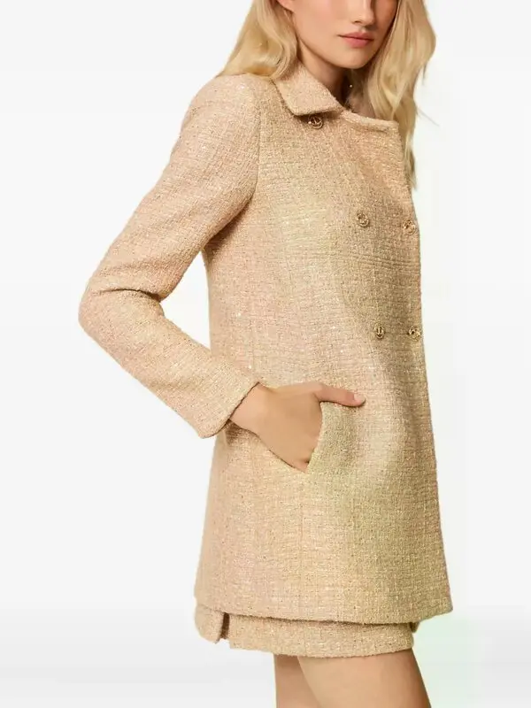 TWINSET Sequin-embellished Bouclé Coat