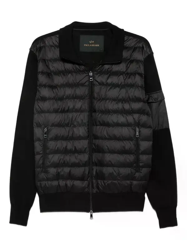 Paul & Shark Quilted Wool-panel Zip-up Jacket