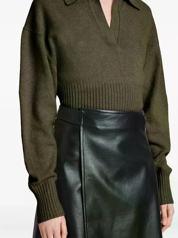 Proenza Schouler Polo Neck Ribbed Sweater