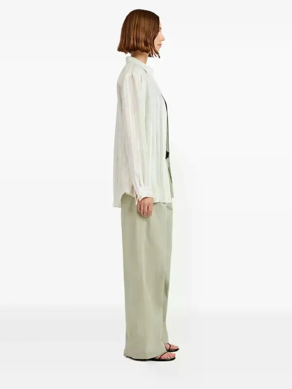 Proenza Schouler White Label Raven Stripe Woven Shirt