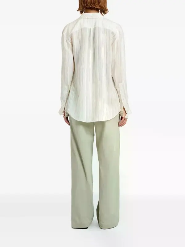 Proenza Schouler White Label Raven Stripe Woven Shirt