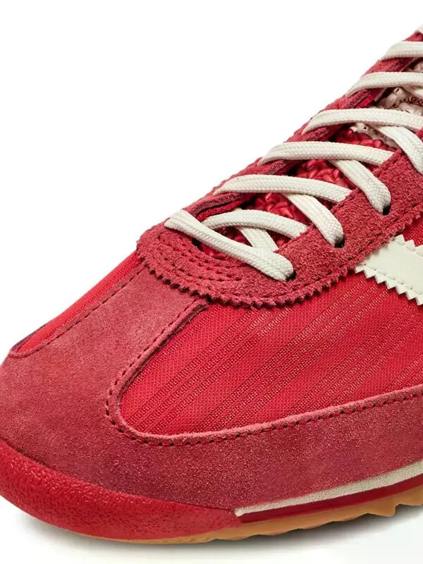 Adidas Three-stripes Leather Low-top Sneakers - Red