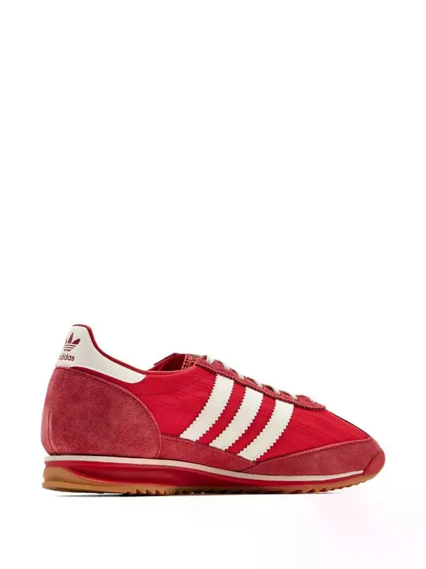 Adidas Three-stripes Leather Low-top Sneakers - Red