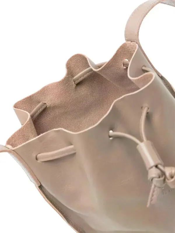 Il Bisonte Silvia Leather Bucket Bag - Neutrals