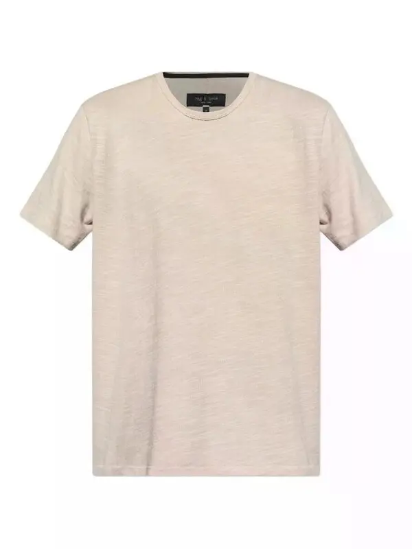 Rag & Bone Mélange-effect Cotton T-shirt - Neutrals